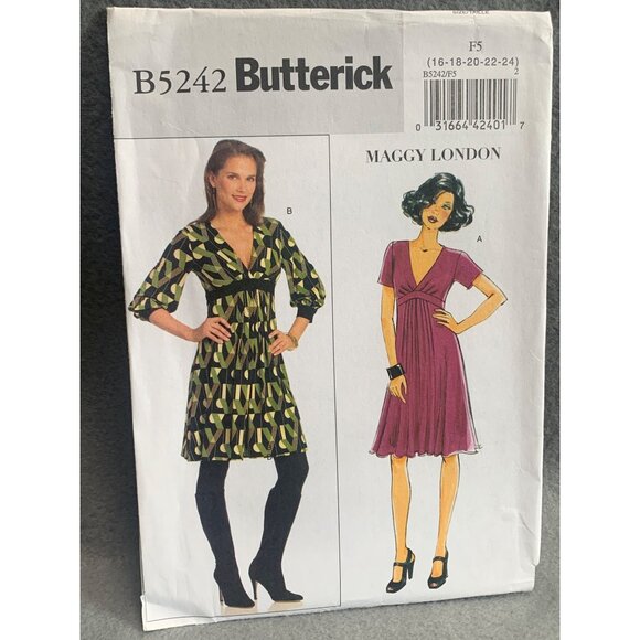 Butterick | Other | Butterick B5242 Maggy London Sewing Pattern Misses Dresses Sizes 624 Uncut ...